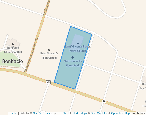 Saint Vincent's Ferrer Park in Bonifacio | Map and Routes