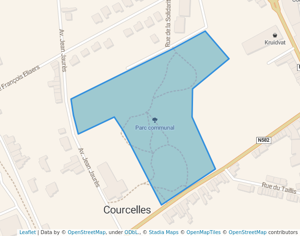 Parc communal in Courcelles | Map and Routes