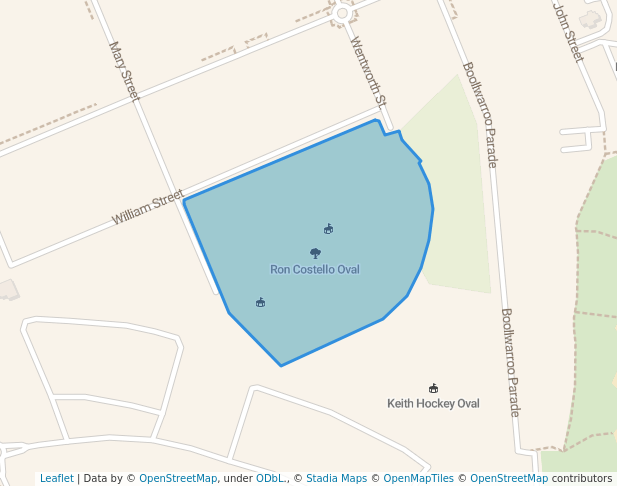 Ron Costello Oval in Shellharbour | Map and Routes