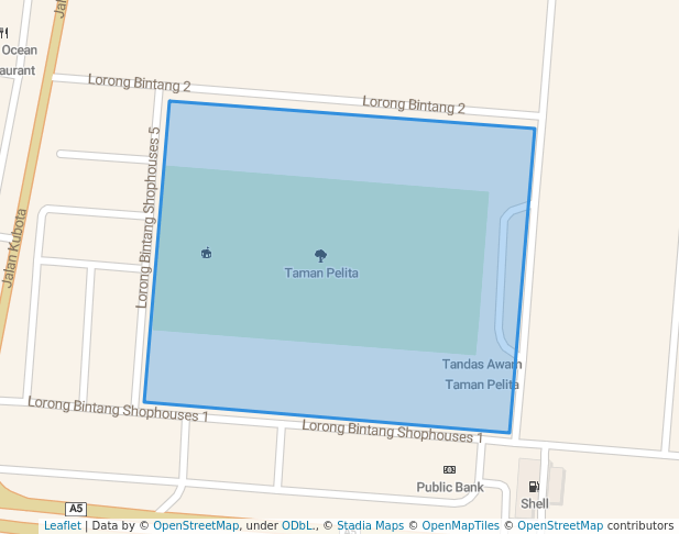 Taman Awam Pelita in Tawau | Map and Routes