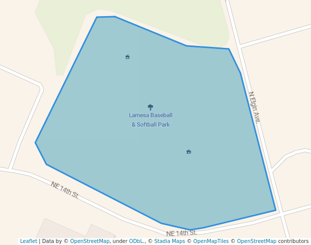 Lamesa Baseball & Softball Park in Lamesa | Map and Routes