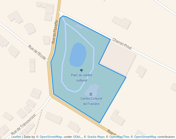 Parc du centre culturel in Floreffe | Map and Routes