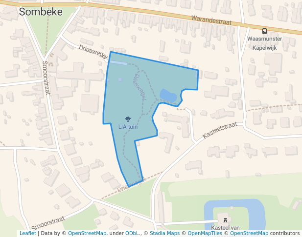 LIA-tuin in Waasmunster | Map and Routes