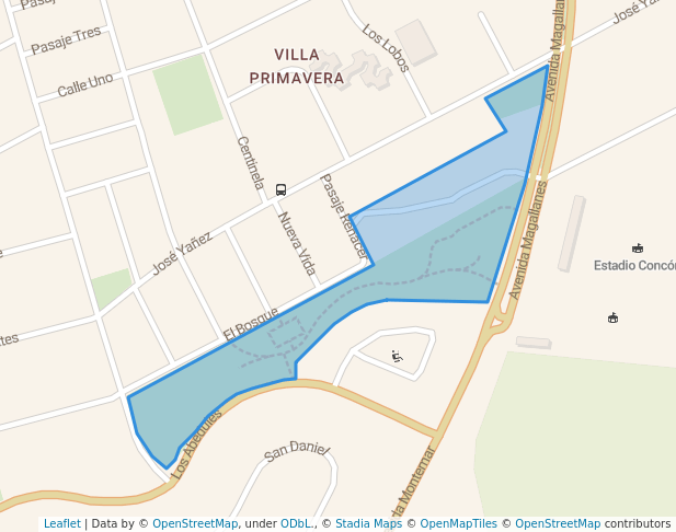 Plaza Villa Primavera in Concón | Map and Routes