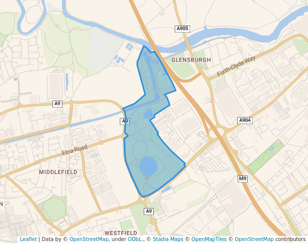 The Helix in Grangemouth | Map and Routes