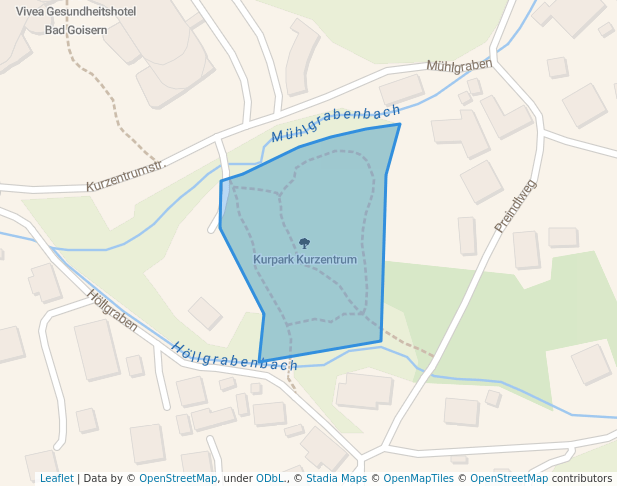 Kurpark Kurzentrum in Bad Goisern am Hallstättersee | Map and Routes