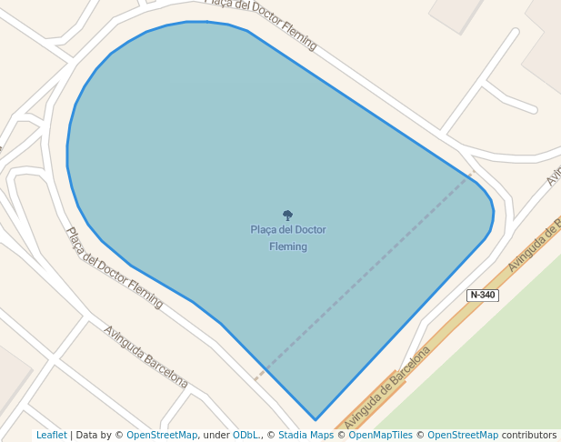 Plaça del Doctor Fleming in Miami Platja | Map and Routes