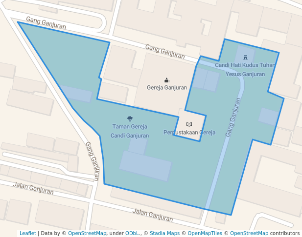 Taman Gereja Candi Ganjuran in Bambang Lipuro | Map and Routes