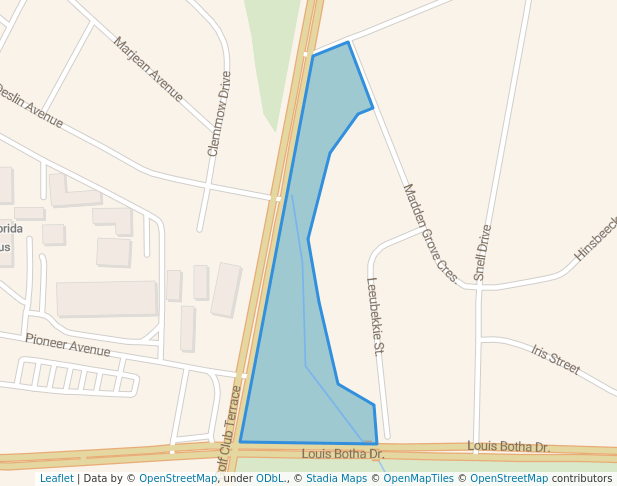 Len Rutter Park in Roodepoort | Map and Routes