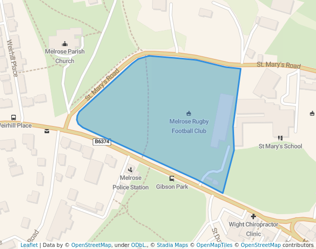 The Greenyards in Melrose | Map and Routes