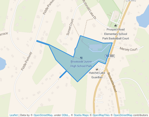 Brookside Junior High School Park in Hatchet Lake | Map and Routes