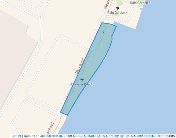 Chrysler Beach in Marysville | Map and Routes