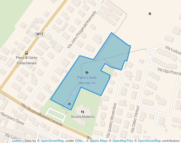Parco L'isola che non c'è in Pieve di Cento | Map and Routes