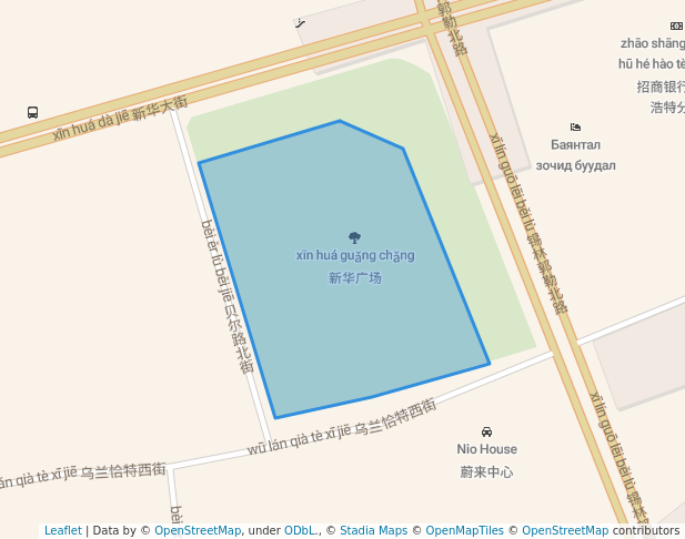 新华广场 in Hu He Hao Te Shi | Map and Routes