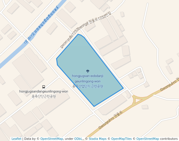 홍죽산업단지 근린공원 in Yangju-si | Map and Routes