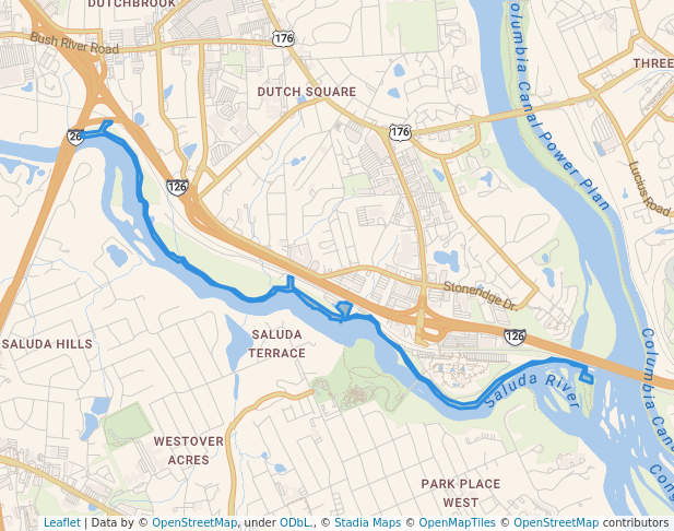 3 Rivers Greenway in Columbia | Map and Routes