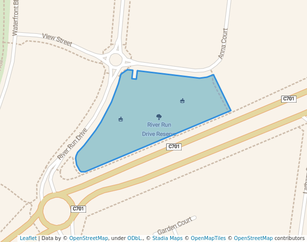 River Run Drive Reserve in Werribee | Map and Routes