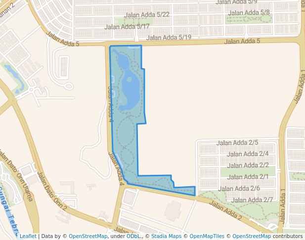 Adda Height Park in Johor Bahru | Map and Routes