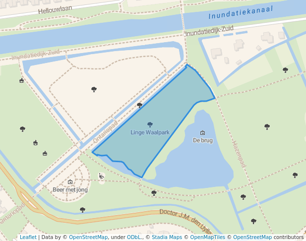 Linge Waalpark in Tiel | Map and Routes