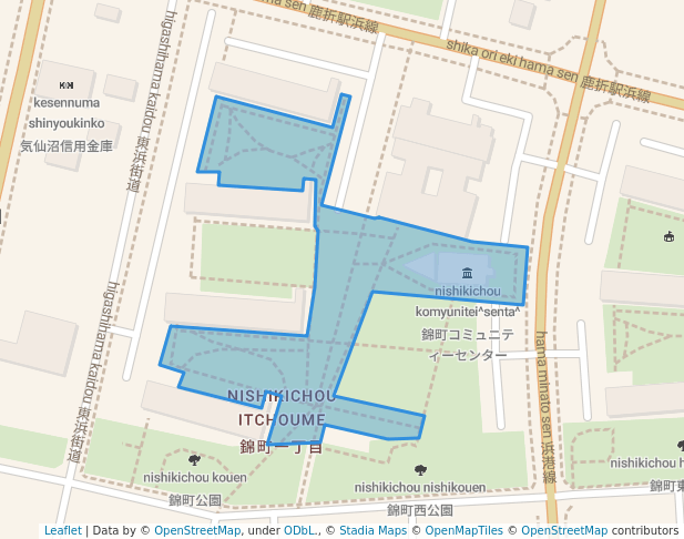 錦町公園 in Kesennuma | Map and Routes