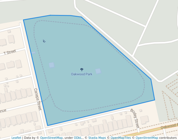 Oakwood Park in Richmond | Map and Routes