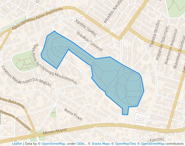 Λόφος Πανί in Alimos | Map and Routes