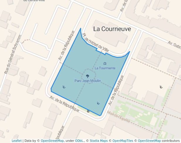 Parc Jean Moulin in La Courneuve | Map and Routes