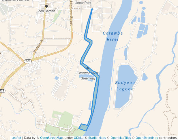 Catawba River Greenway in Mount Holly | Map and Routes