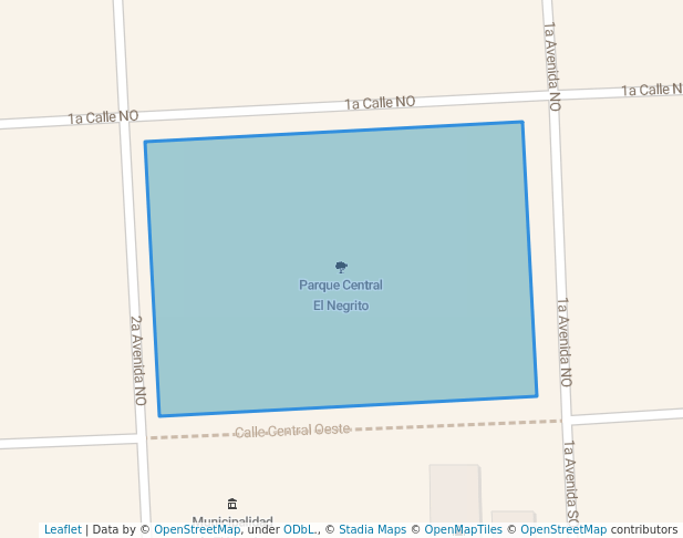 Parque Central El Negrito in El Negrito | Map and Routes