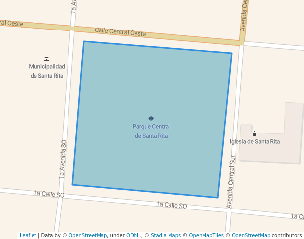 Parque Central de Santa Rita in Santa Rita | Map and Routes