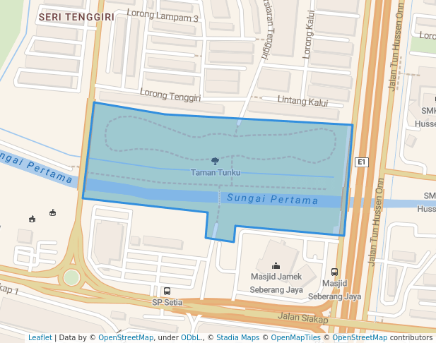 Taman Tunku in Perai | Map and Routes