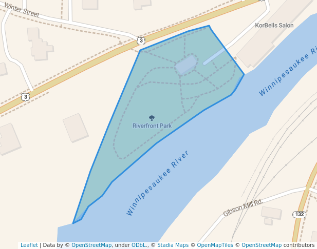 Riverfront Park in Tilton | Map and Routes