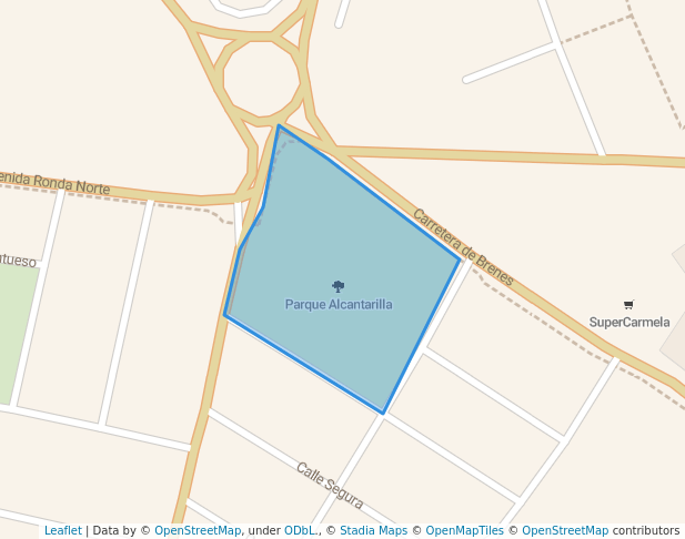 Parque Alcantarilla in Carmona | Map and Routes