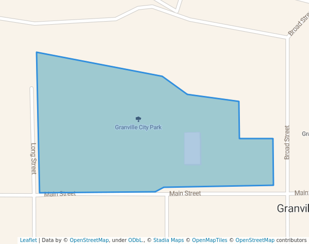 Granville City Park in Granville | Map and Routes