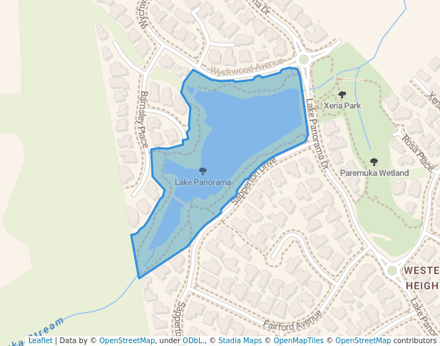 Lake Panorama in Auckland | Map and Routes