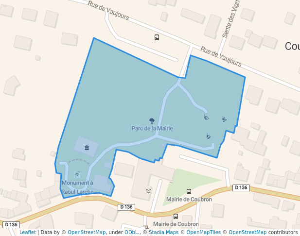 Parc de la Mairie in Coubron | Map and Routes