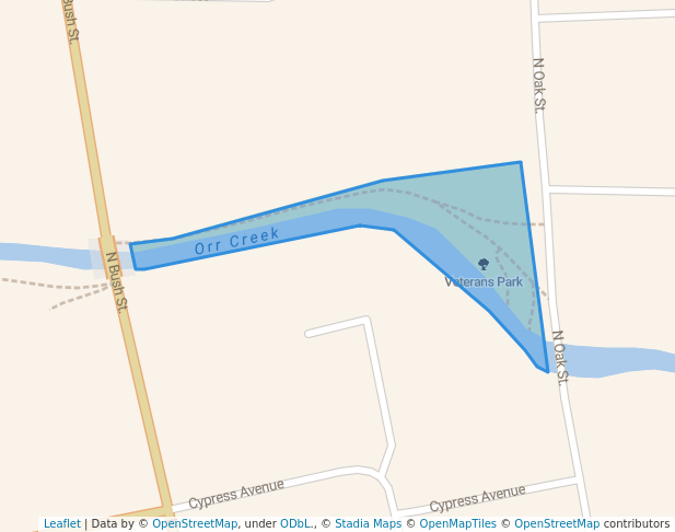 Veterans Park in Ukiah | Map and Routes