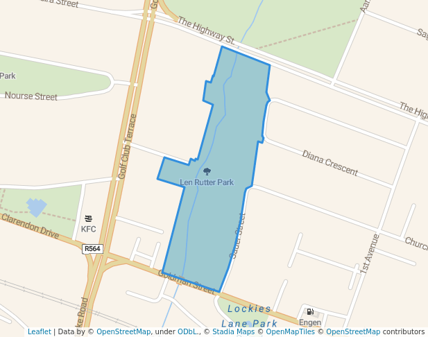 Len Rutter Park in Roodepoort | Map and Routes