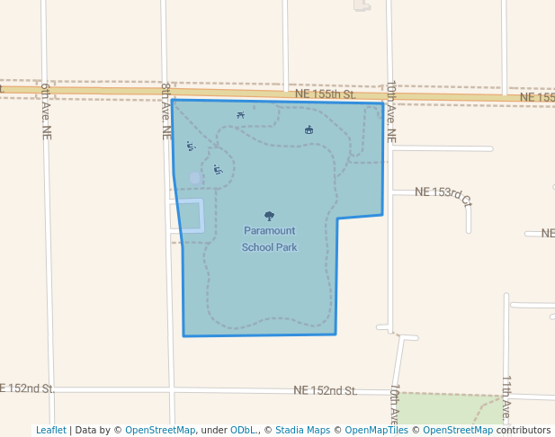 Paramount School Park in Shoreline | Map and Routes