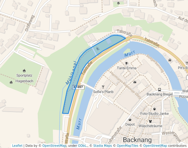 Bácsalmás-Anlage in Backnang | Map and Routes