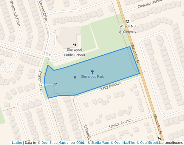 Sherwood Park in Oshawa | Map and Routes