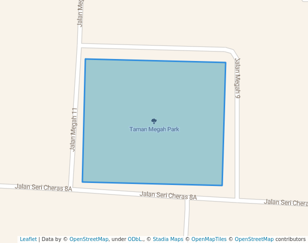 Taman Megah Park in Cheras | Map and Routes