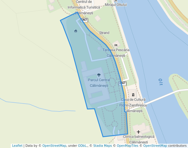Parcul Central Călimănești in Călimănești | Map and Routes