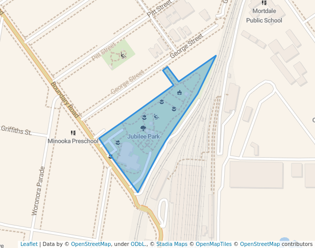 Jubilee Park in Mortdale | Map and Routes