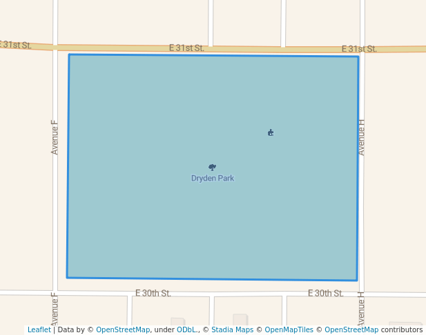 Dryden Park in Kearney | Map and Routes