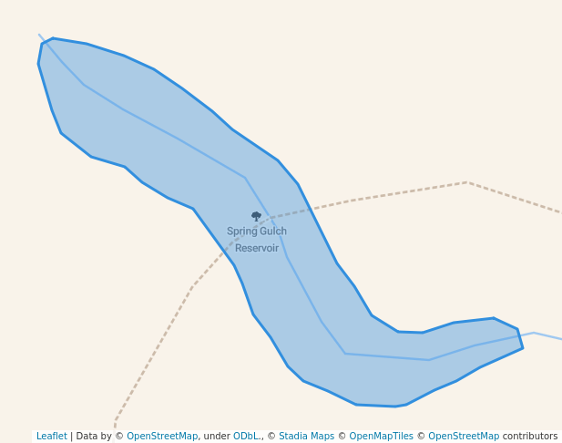Spring Gulch Reservoir in Highlands Ranch | Map and Routes