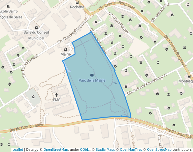 Parc de la Mairie in Onex | Map and Routes