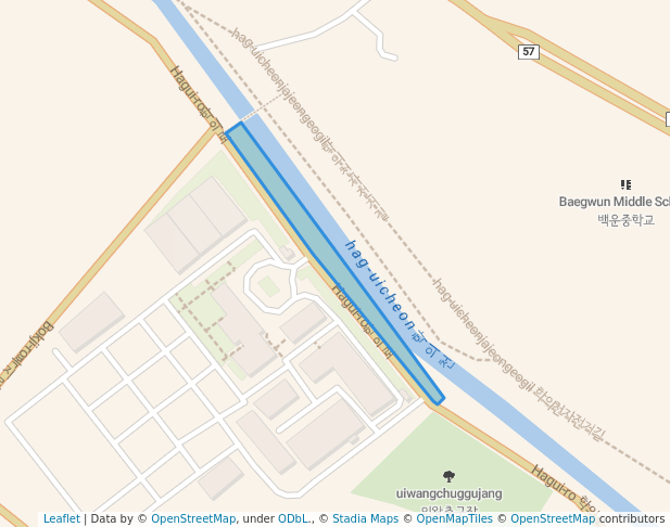 학의천 시민공원 in Uiwang-si | Map and Routes