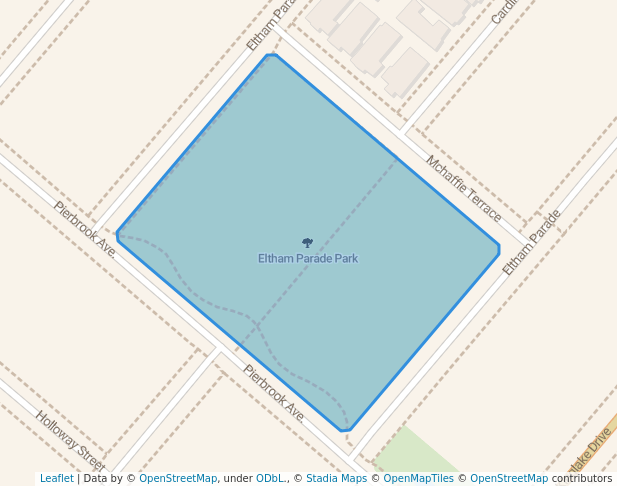 Eltham Parade Park in Wyndham Vale | Map and Routes