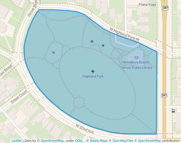 Highland Park in Denver | Map and Routes